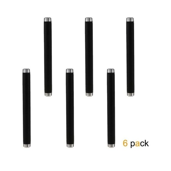 is loft | Design | 2 Precut Metal Pipe Matt Black Flexible Iron Pipe ...